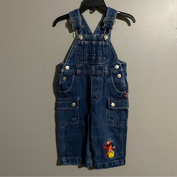 Sesame Street | One Pieces | Vintage Sesame Street Elmo Overalls | Poshmark